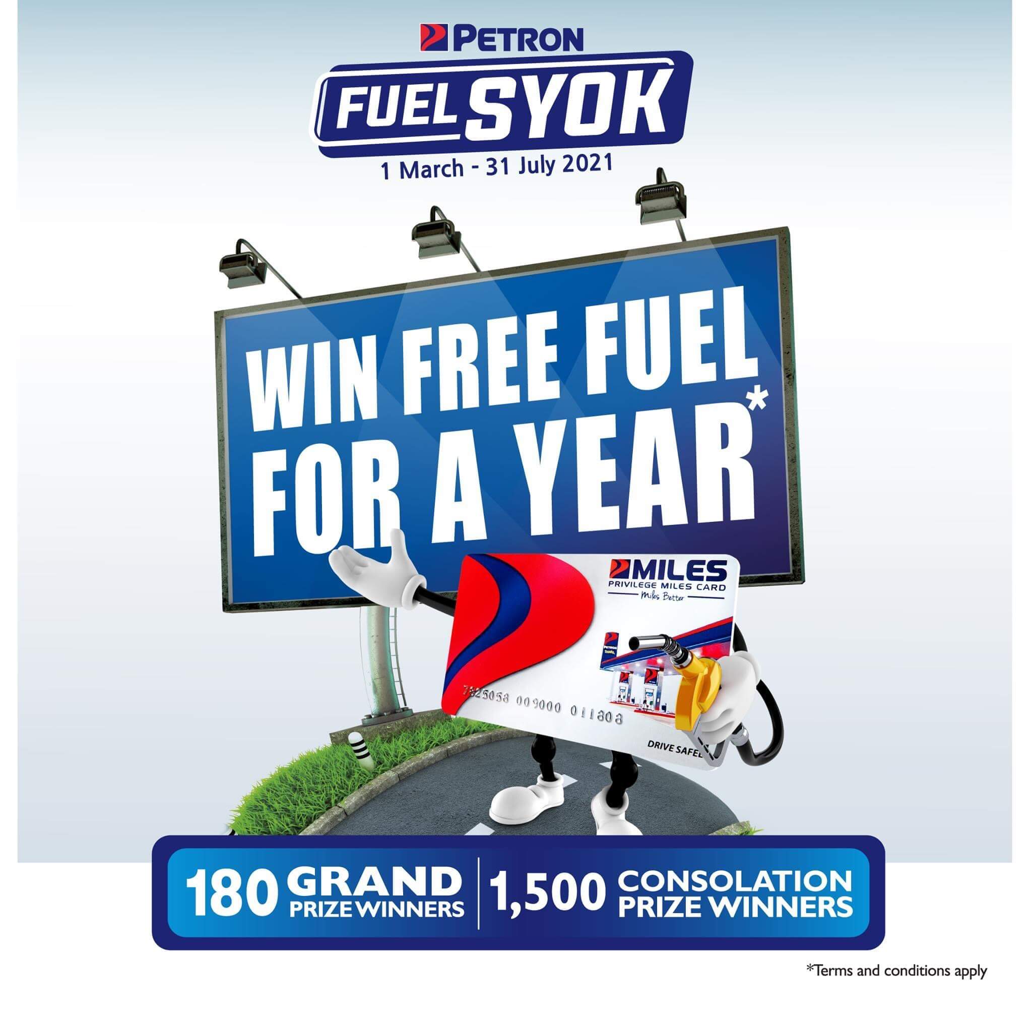 1-Year Free Fuel For 180 Lucky Petron Customers - Petron Malaysia